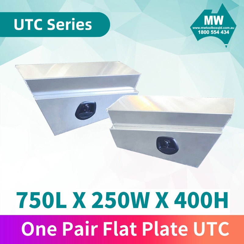 Flat Aluminium Tapered Under Tray Toolbox UTC UTE 750L | MW ...